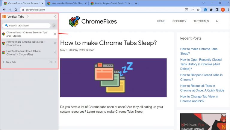 How to get Chrome Vertical Tabs in Side Panel? - ChromeFixes