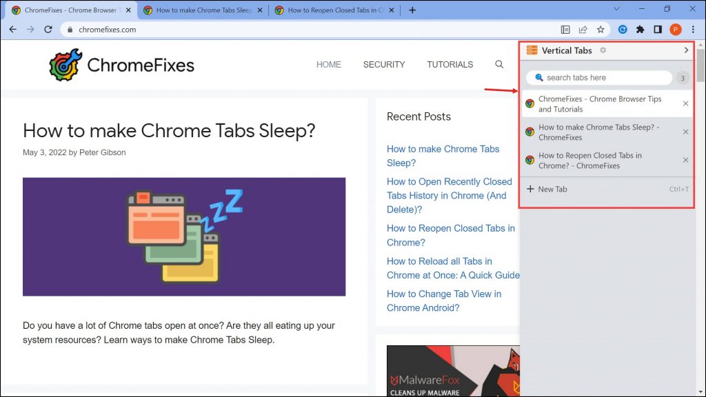 How to get Chrome Vertical Tabs in Side Panel? - ChromeFixes